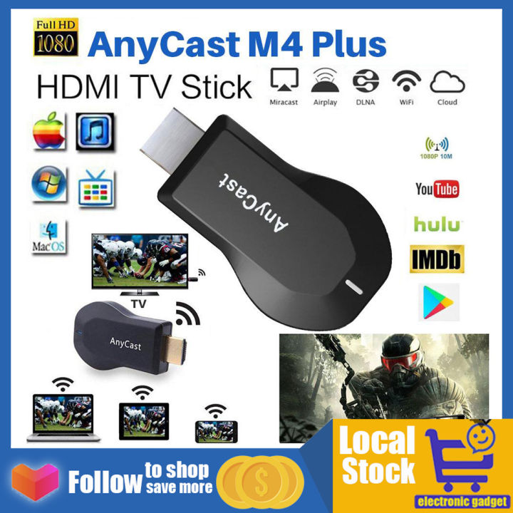 AnyCast M4 Plus Mirascreen TV Stick WiFi Dongle Receiver 1080P Display ...