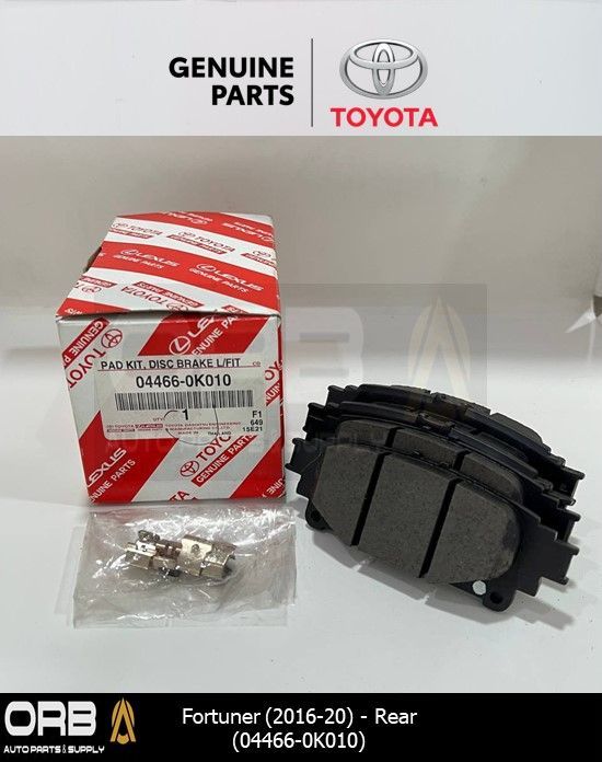 Toyota Fortuner ( 2016 and up ) Rear Brake Pads - Part No. 04466-0K010 ...