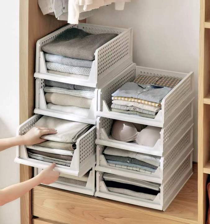 Classy Luxe Wardrobe Clothes Storage Layered Partition Drawer Storage ...