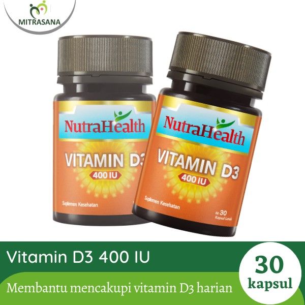 NutraHealth Vitamin D3 400 IU - 30 & 100 Kapsul Lunak | Lazada Indonesia