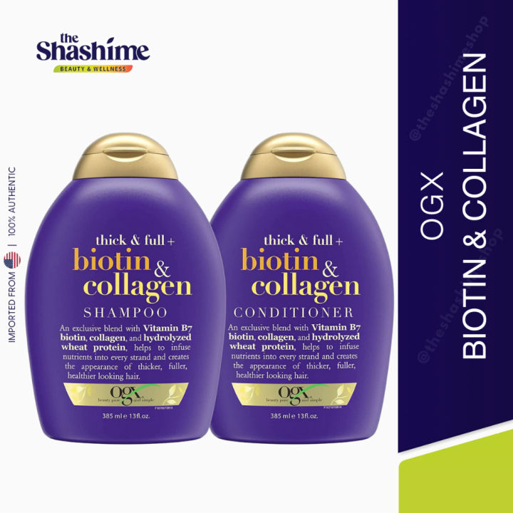 OGX Thick & Full + Biotin & Collagen Shampoo, Conditioner | Extra ...
