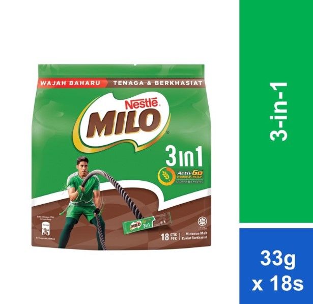 Nestle Milo Active-Go 3in1 Chocolate Malt Drink 18 Sticks x 33g packs ...