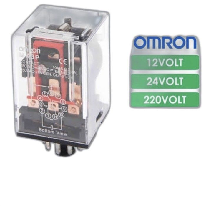 RELAY OMRON MK3P I 220V 12VDC 24VDC MK3PN MK3P-I 220VAC 12V 24V 11 PIN ...