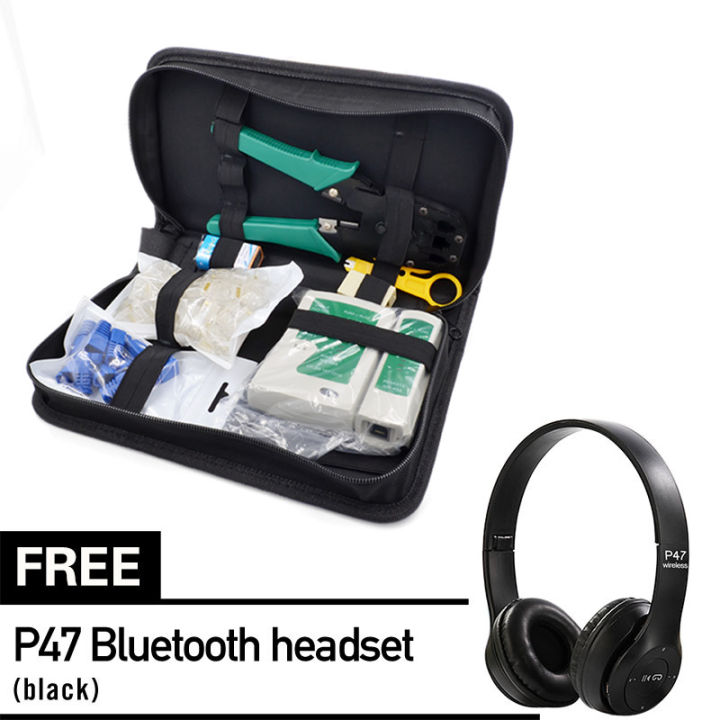 【With Free P47 Bluetooth headset】Kingdo Network Toolkit RJ45 Cat5e Cat6 ...