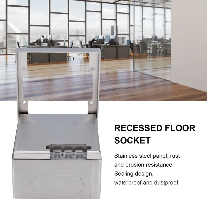 Electrical Outlet Box PC Housing Erosion Resistance 2 AC Outlets USB ...