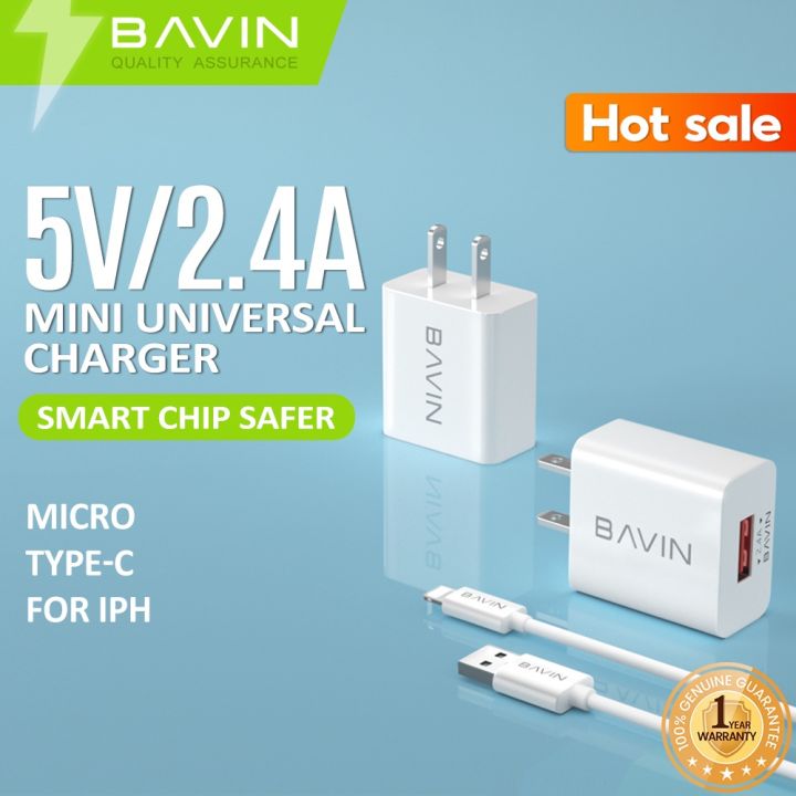 Value Original BAVIN 1.3A/2.3A Fast Charger Adapter With Cable USB ...