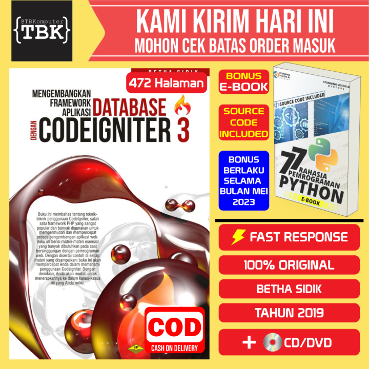 Buku Framework Aplikasi Database Dengan Codeigniter 3 Betha Sidik Lazada Indonesia 