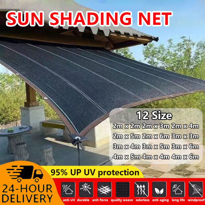 95% Anti-UV Sun Shade Net Outdoor Awnings Sun Shelter Sunscreen Garden ...