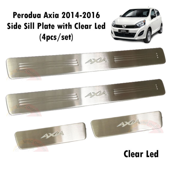 Perodua Axia 2014-2016 Side Sill Plate with White Led | Lazada