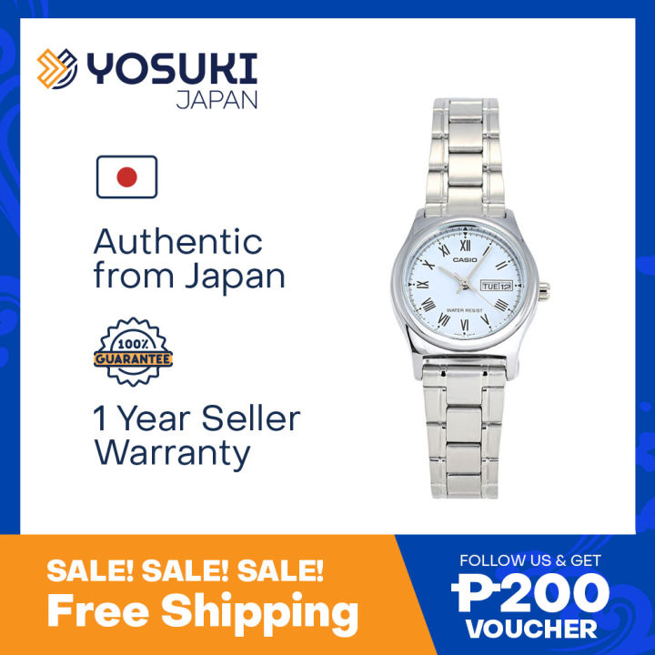 CASIO QUARTZ LTP-V006D-2B LTP-V006D Quartz Silver Wrist Watch For Woman ...