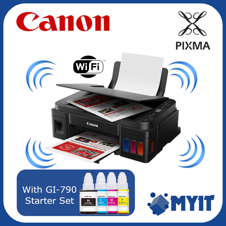 Canon Pixma G3010 Wireless Inkjet Printer With Ink Tank All in One Print Scan Copy Wifi | Lazada