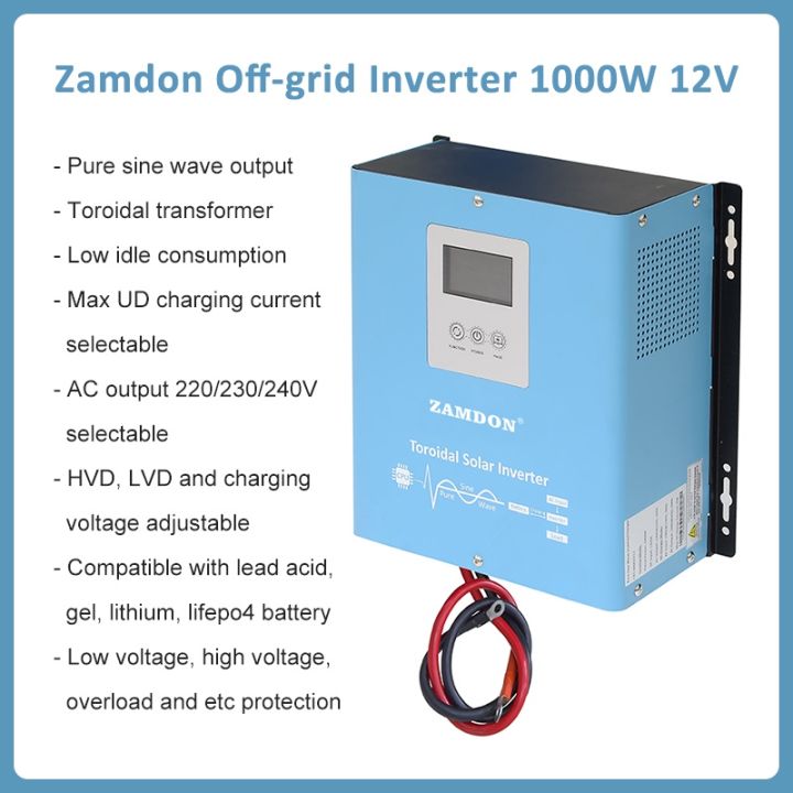 Zamdon Solar Inverter 12V1000W - Toroidal Off Grid Inverter | Lazada PH