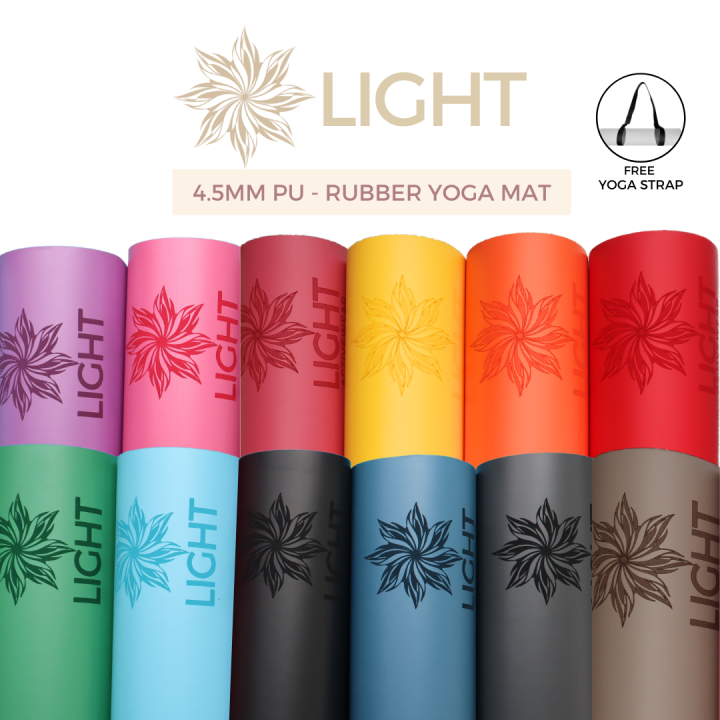 5MM PU Yoga Natural Rubber Mat Light Activewear Non Slip Fitness Mat ...