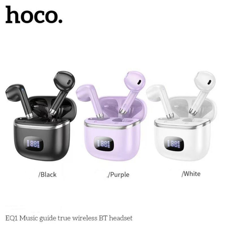 HOCO ของแท้ EQ1 หูฟังบลูทูธ 5.3 ไร้สาย หน้าจอ LED สําหรับเล่นกีฬา ...