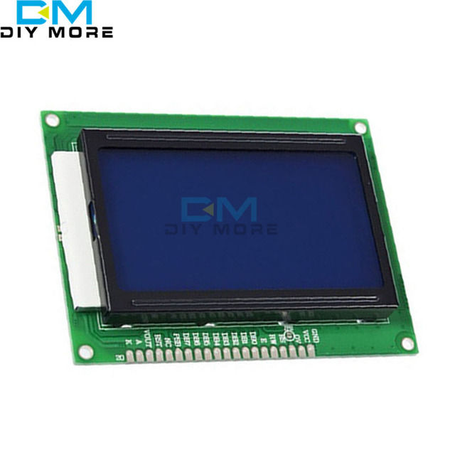 Dc 5v 12864 Lcd Display Module 128x64 Dots Graphic Matrix Lcd Blue/yellow Backlight For Arduino ...