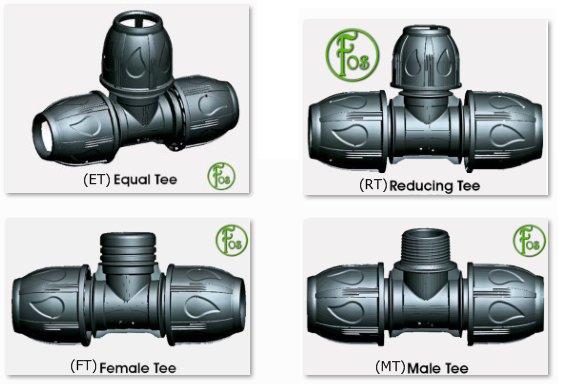 Poly Pipe fitting Tee 20mm, 25mm,32mm, Female Tee, Male Tee, Reducing ...