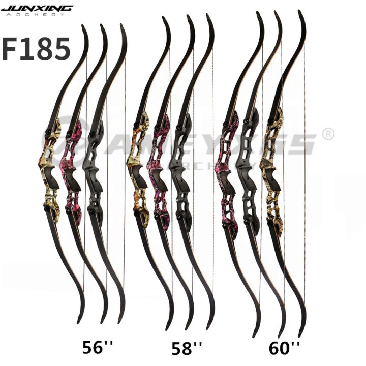 F185 30-50lbs 56/58/60 Inch Recurve Bow with 17/19/21 Inch Riser for ...