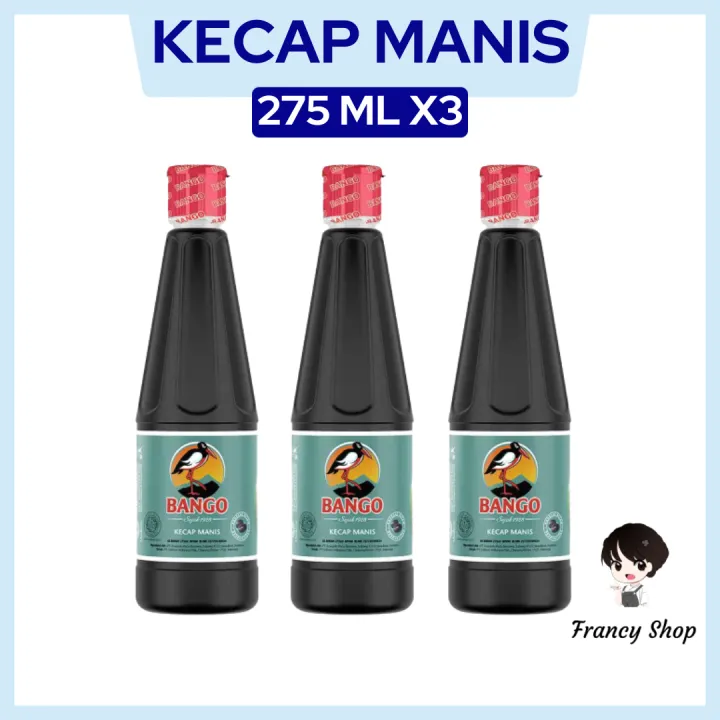 Paket Murah Kecap Manis Bango Kedelai Hitam 275 ml x3 Pcs | Lazada ...