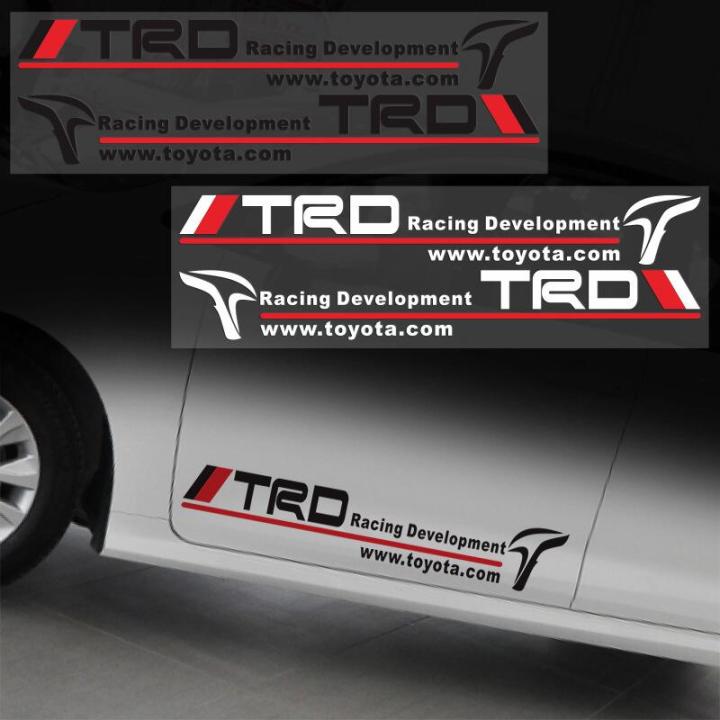 2pcs TRD Racing Development Car Sticker Waterproof for toyota TRD ...