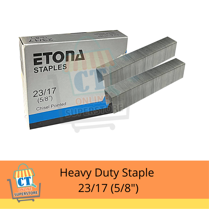 Etona Heavy Duty Staple Wire 23/17 1000pcs/bx | Sold per bx | Lazada PH