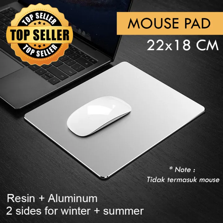 Luxury Metal Mouse Pad 22 x 18 cm Bahan Besi Anti Air Waterproof Desk ...