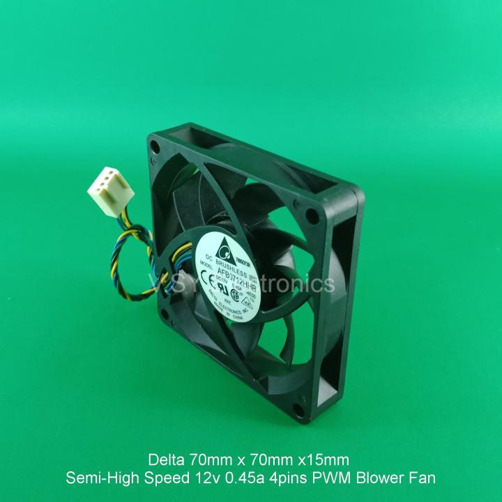 Blower Fan Delta 12v 0.45a 70mm x 70mm x 15mm Semi - High Speed Cooling ...