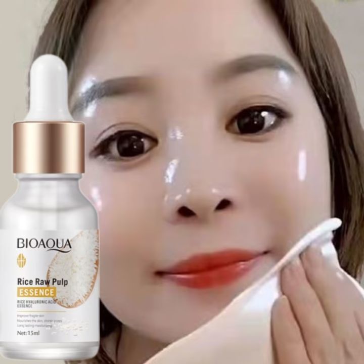 Rice Raw Pulp Hyaluronic Acid Face Serum for glowing skin Face Serum ...