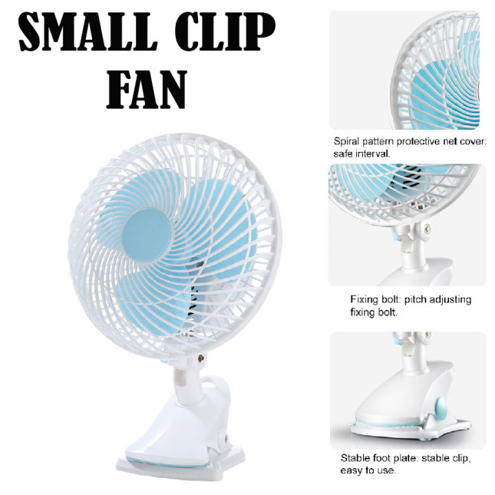 Three Blade Portable Folding Shaking Head Mini Oscillating Clip Fan ...
