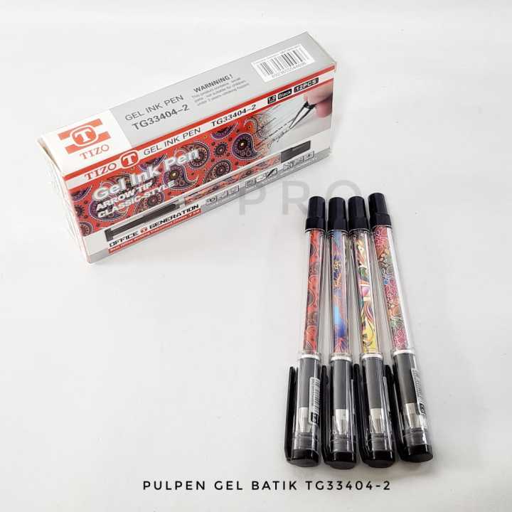 Pulpen Gel Tanda Tangan Sign Pen 1.0 mm Medium Pen TIZO MOtif Batik ...