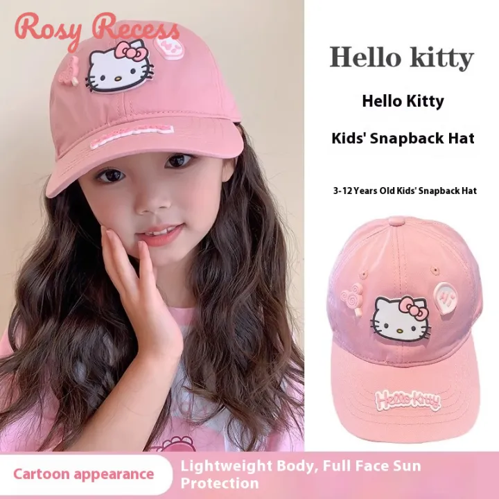 Rosy Recess Cute Hello Kitty Cartoon Baseball Cap for Kids Summer Sun ...