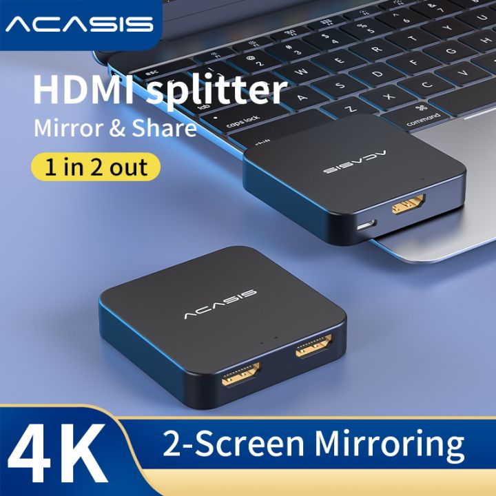 ACASIS HDMI Splitter One HDMI Input Signal Split Into Two HDMI Receiver ...