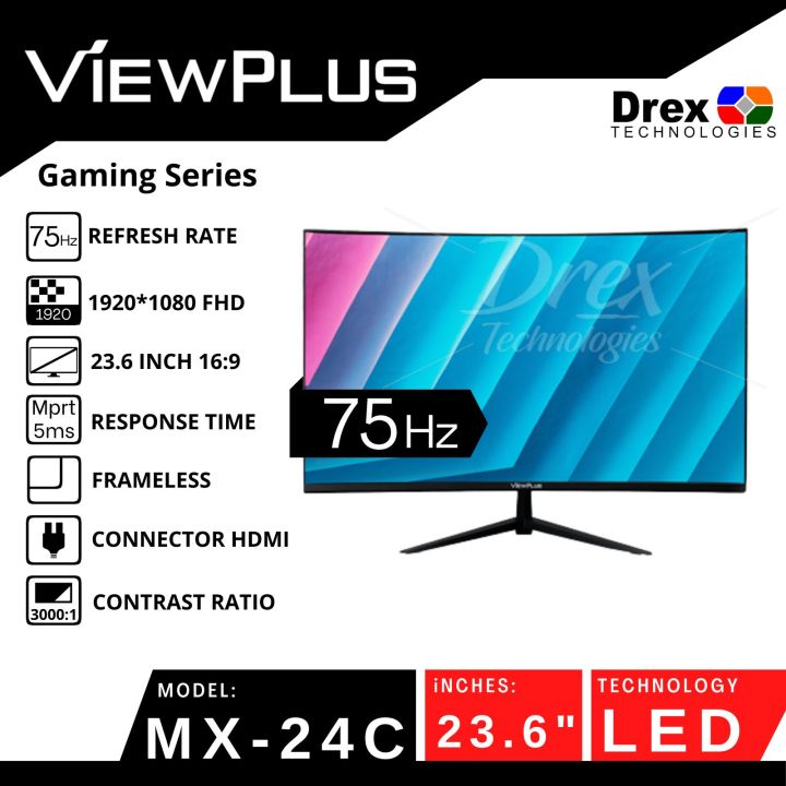 Viewplus MX-24C 23.6" Curved LED Monitor With VGA and HDMI Port | Lazada PH