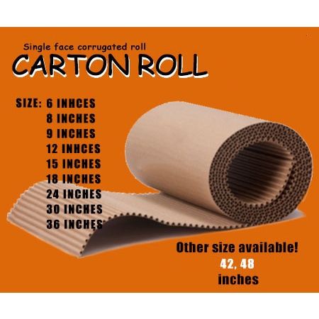 5 meters Single Face Corrugated Carton Roll Packaging (6, 12, 18, 24 ...