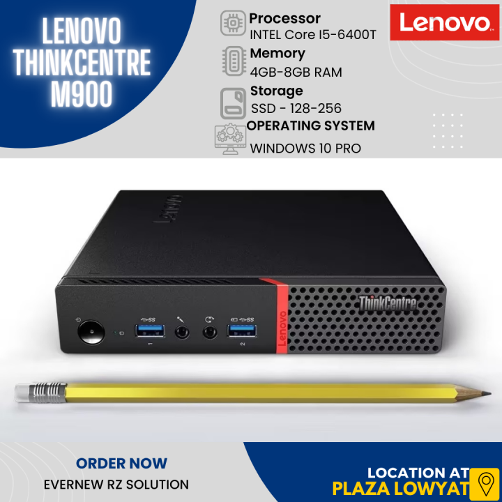 LENOVO THINKCENTRE M900 TINY PC| Core i5-6400T| 8GB RAM UP TO 32GB ...