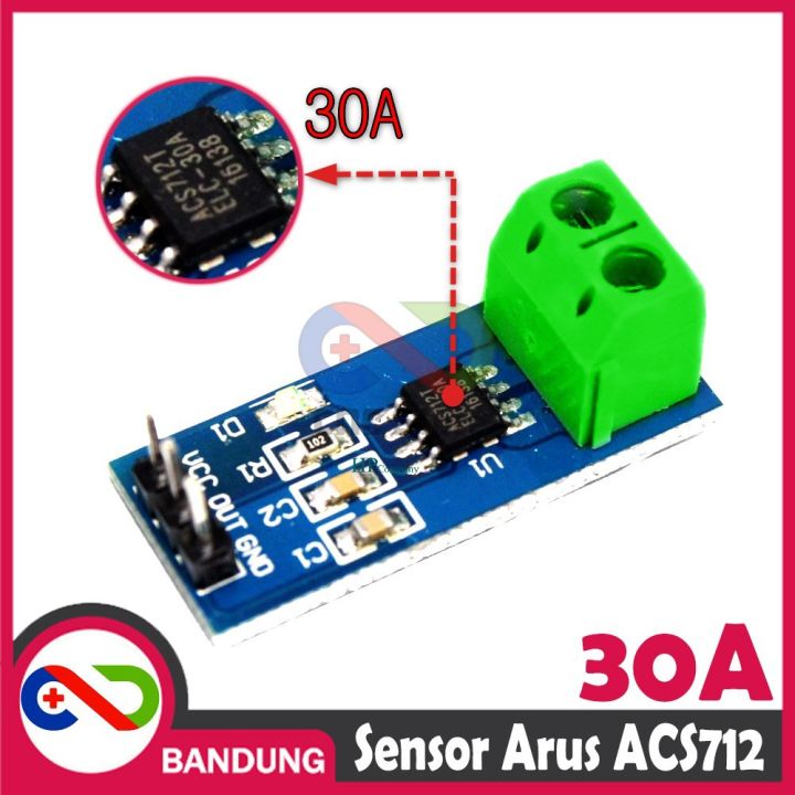 SENSOR ARUS 30A CURRENT ACS712 ACS712ELC-30A MODULE | Lazada Indonesia