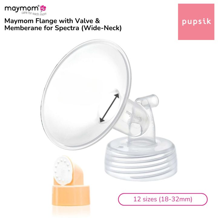 Maymom Flange for Spectra with Orange Valve & Membrane (Wide-Neck) (12 ...