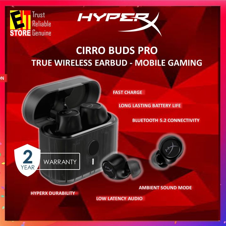 HyperX Cirro Buds Pro TRUE WIRELESS EARBUDS WITH HYBRID ANC (2YRS ...