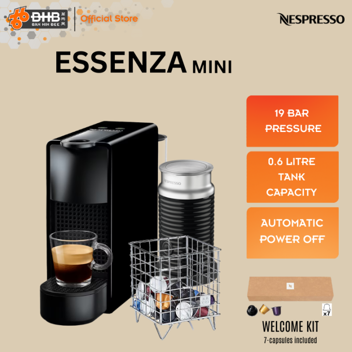Nespresso Essenza Mini Fully Automatic Capsule Pod Machine C30-ME-BK ...