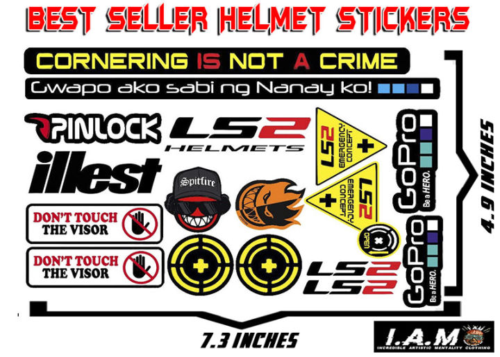 LS2 STICKER Helmets decals Motorcycle and Cars and others STICKER VINYL ...