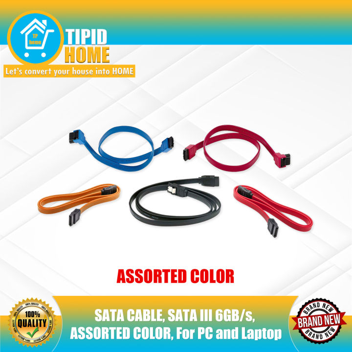 SATA CABLE, SATA III 6GB/s, ASSORTED COLOR, For PC and Laptop | Lazada PH
