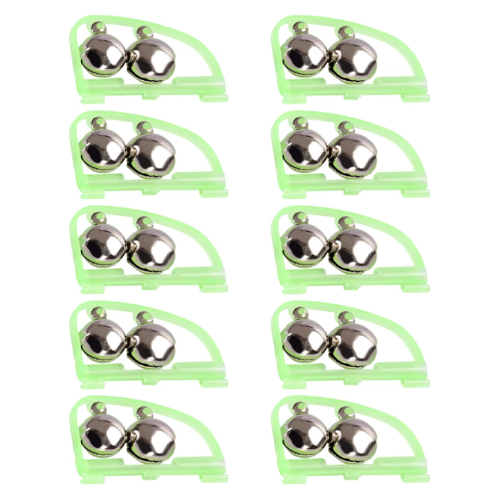 10pcs Fishing Gear Double Bells Alarm for Lake River Arched Fishing ...