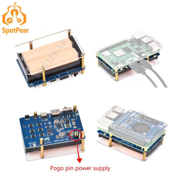 Raspberry Pi UPS HAT Supports 21700 Li Battery(NOT Included) 5V ...