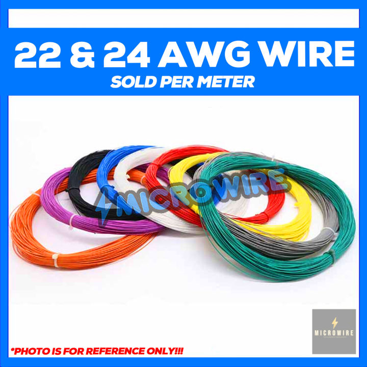 Stranded | Solid Wire 22 24 AWG 1Meter Electrical Copper Cable LED ...