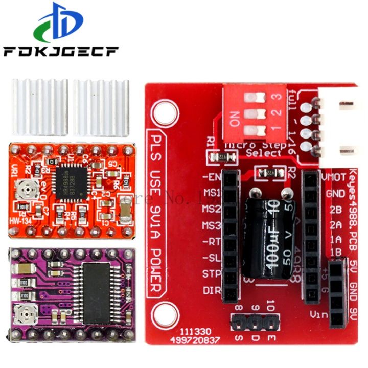 3D Printer A4988 DRV8825 Stepper Motor Driver Control Panel Board Expansion Board + A4988 ...