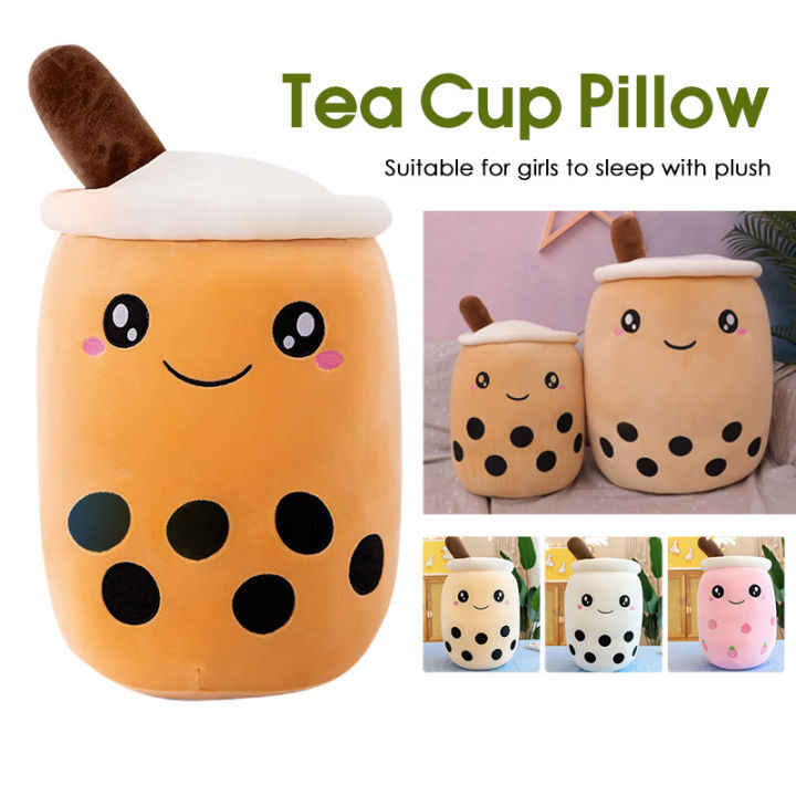 Cute Bubble Milk Tea Plush Toy Soft Doll Patung boba milk tea Cup ...