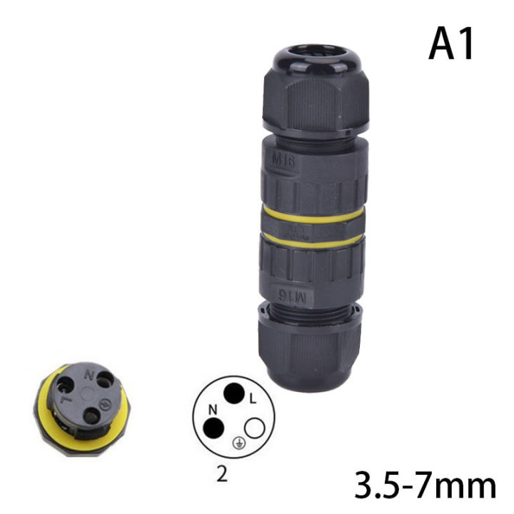 M16 3Pin Waterproof Junction Box IP68 Cable Gland Connector Electric ...