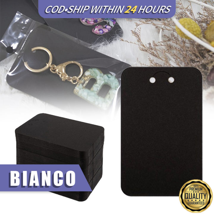 50/100Pcs Keychain Display Card Blank Kraft Paper Jewelry Display Card ...