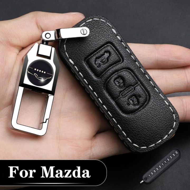 Mazda Key Cover Keychain Proctection Leather Case for Mazda 3 CX-4 CX-5 ...