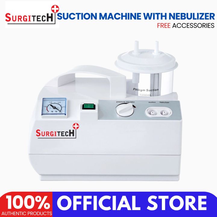 Surgitech Suction Machine and Nebulizer Heavy Duty Compressor | Lazada PH