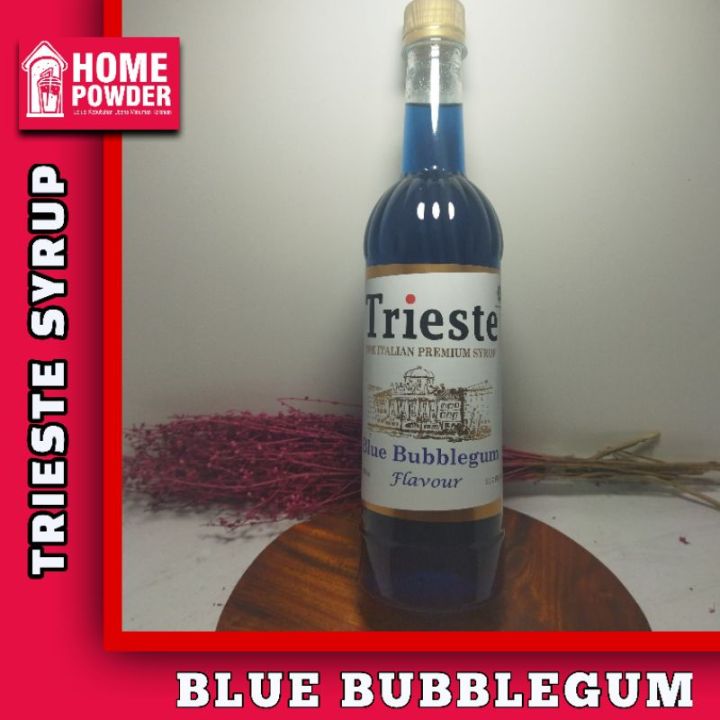 Syrup Trieste Blue Bubblegum Flavour 650ml Sirup Premium Rasa Bubblegum ...